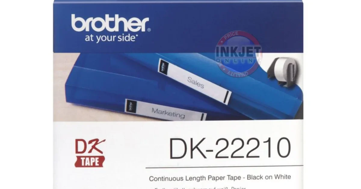 Brother DK-22210 Label Roll – 29mm x 30.48m White Paper | InkjetOnline ...