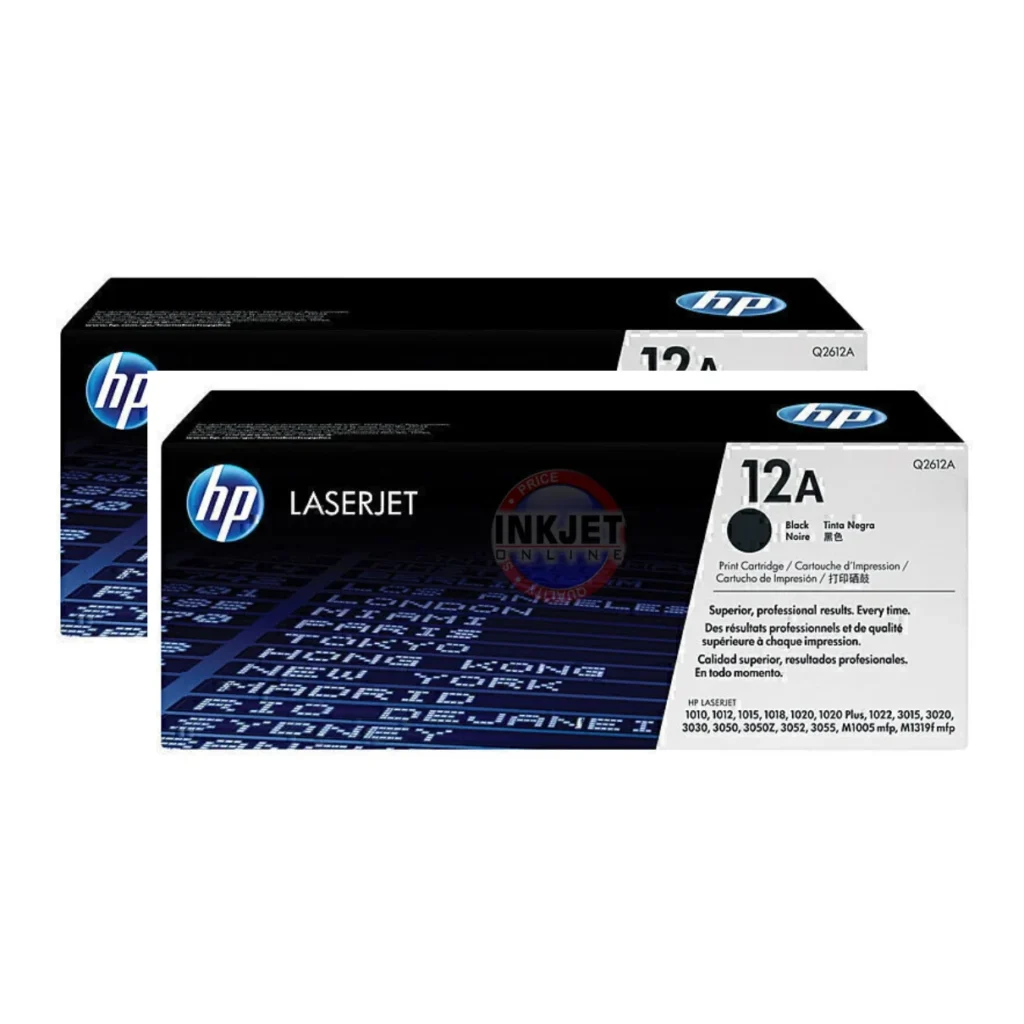 Genuine HP 12A Twin Pack Cartridges Q2612AD | Inkjet Online – Inkjet ...