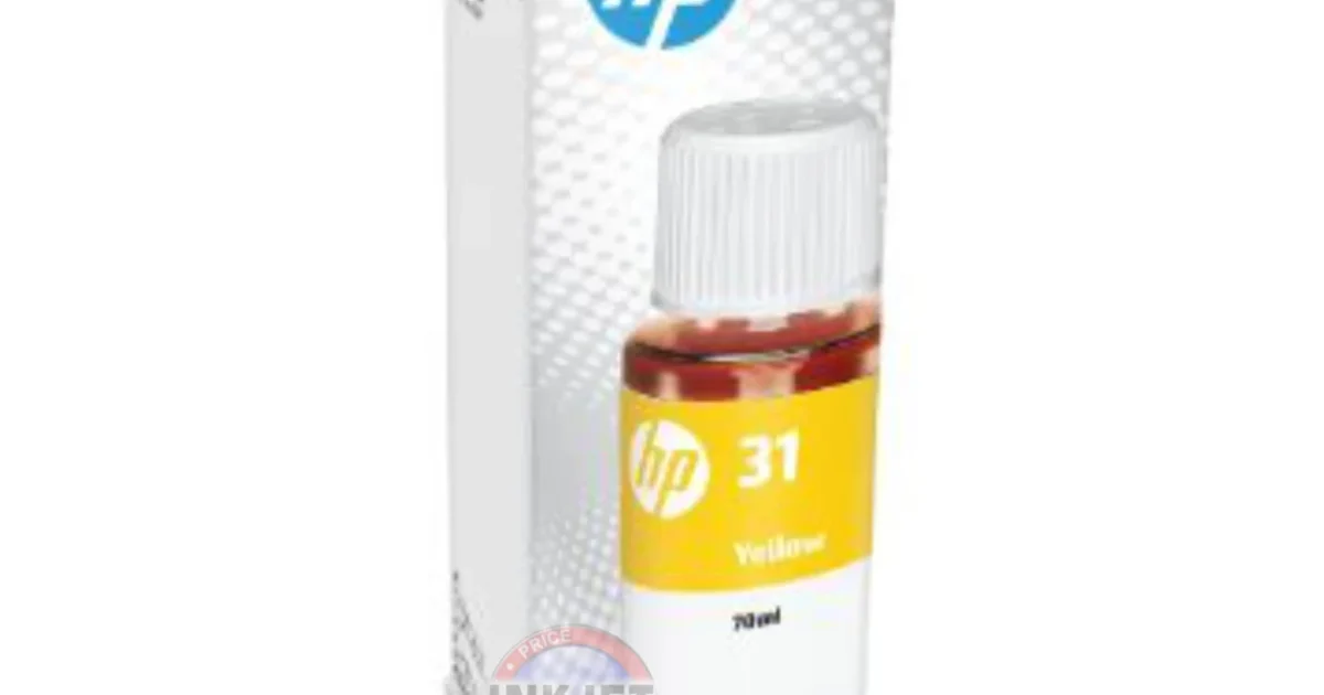 HP 31 Yellow Ink Bottle (1VU28AA) | Yellow Ink for HP Smart Tank ...
