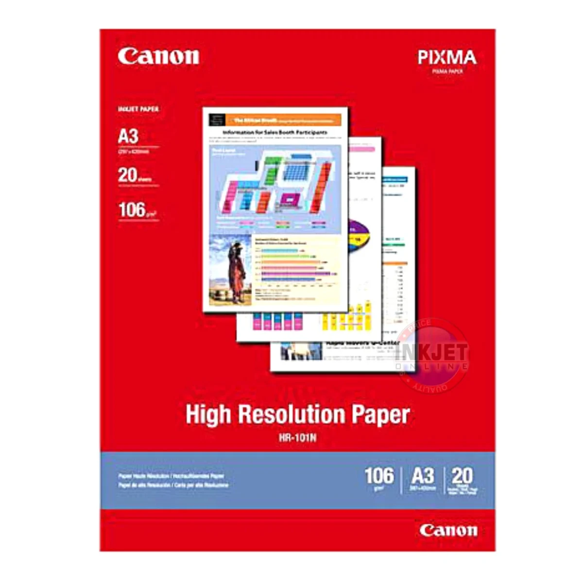 Canon HR101N A3 High Resolution Paper 20 Sheets – Inkjet Online