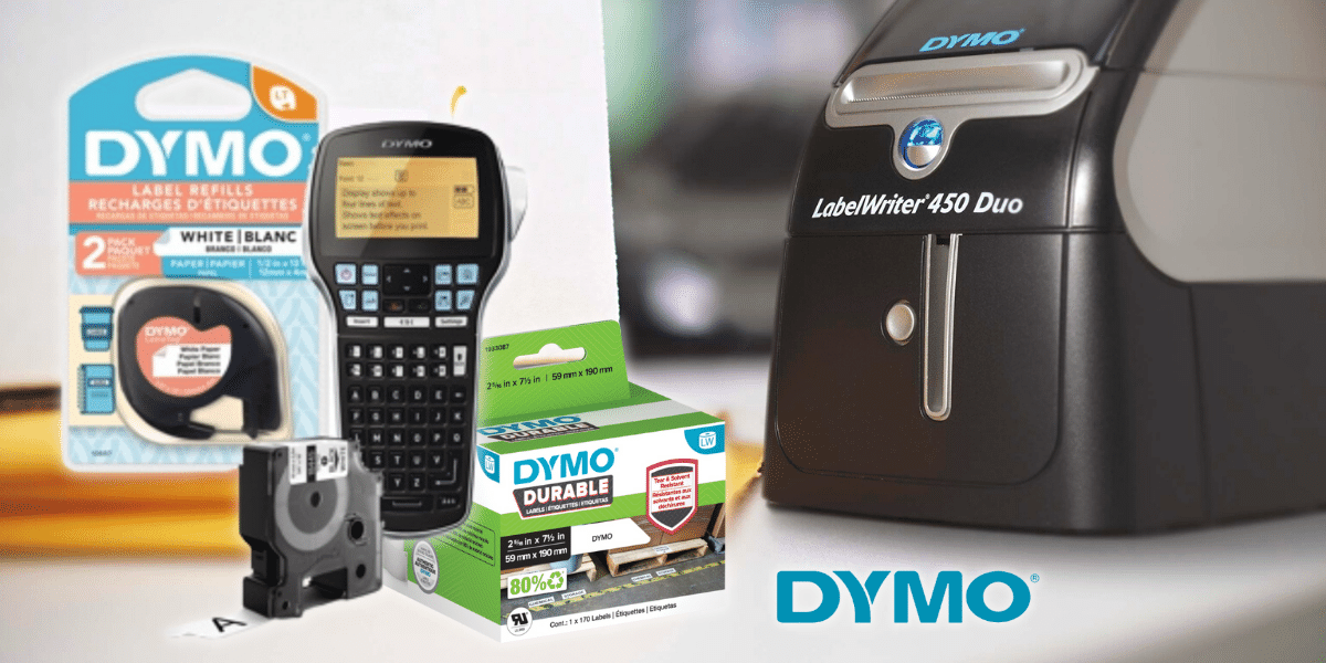 Dymo Rhino Tape Vinyl 19mm Black on White – Inkjet Online