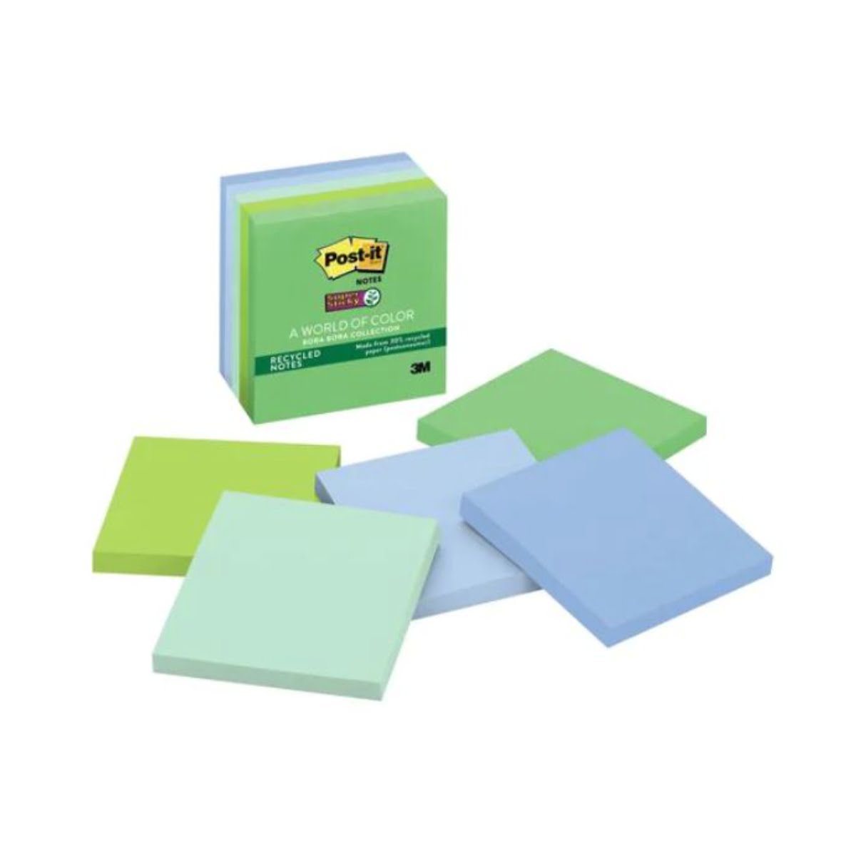 Post-It Note 654-5SST Bora Bora 76x76mm Pk5 – Inkjet Online
