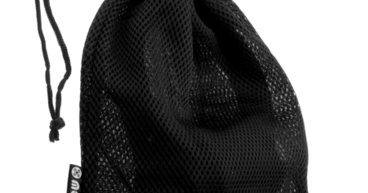 Moki Air Mesh Drawstring Bag Black – Lightweight Storage – Inkjet ...