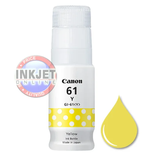 Canon GI-61Y (61 Yellow) Ink Bottle – Genuine Canon Refill – Inkjet Online