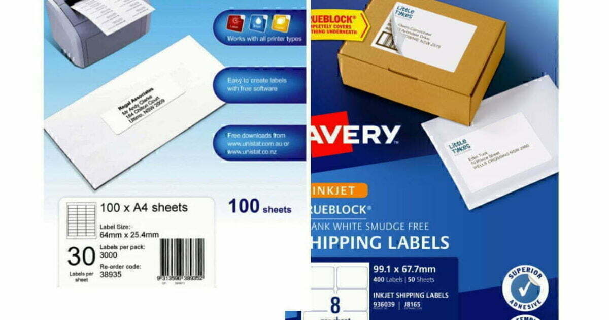 Office Supplies – Labels – Avery Labels – Inkjet Online