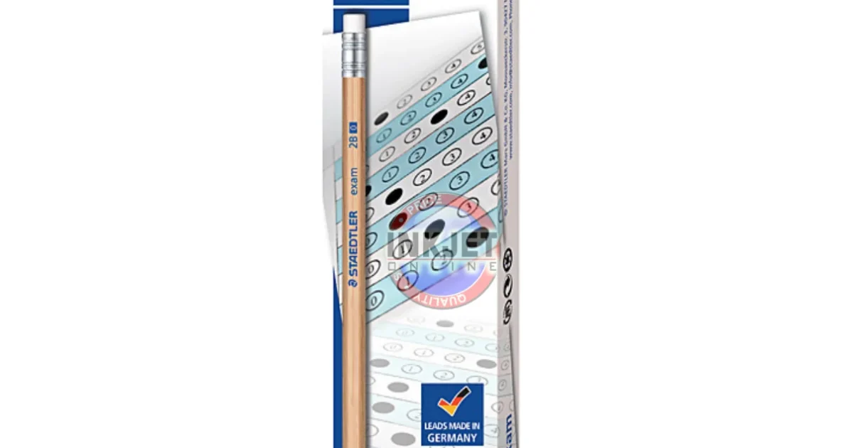 Staedtler Natural Exam Pencils with Eraser Tip 2B Box 12 – Inkjet Online | Printer Inks and ...