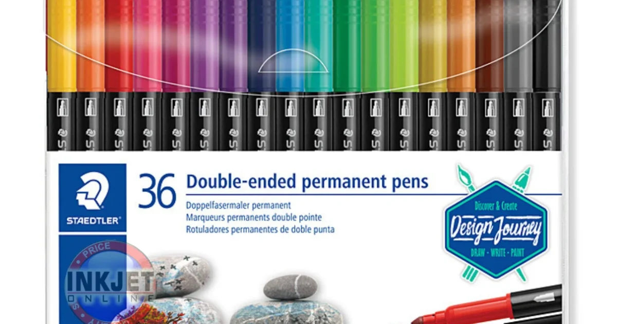 Staedtler 3187 Double Ended Permanent Pens Assorted Colours Pk36 ...