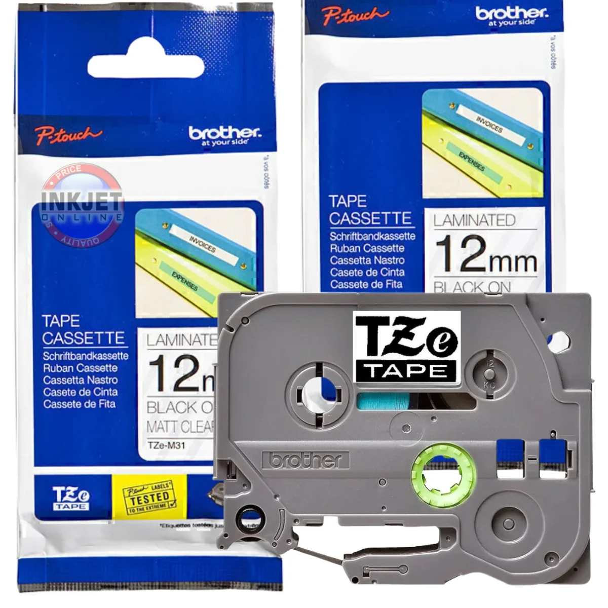 Brother 12mm TZe Tapes | Durable Laminated Label Cassettes – Inkjet Online