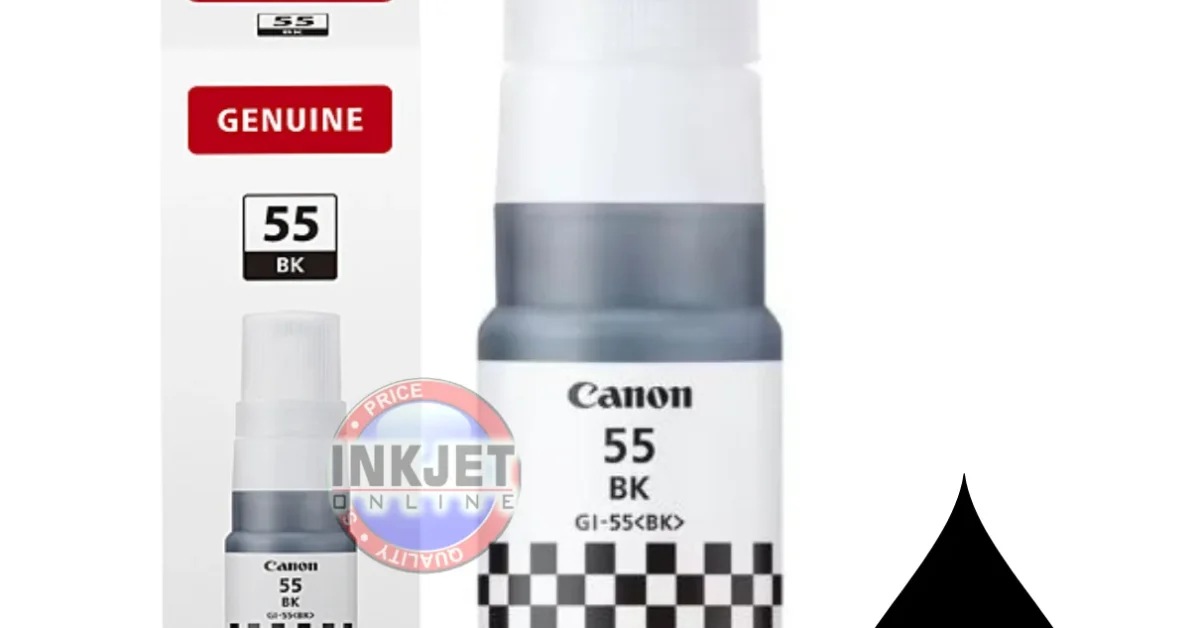 Canon 55 Black Ink Bottle (GI-55BK) | Genuine Canon Refill – Inkjet Online