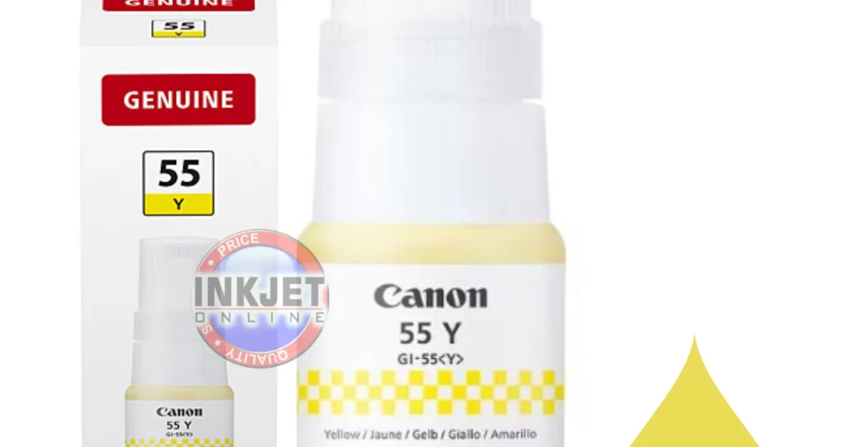 Canon 55 Yellow Ink Bottle (GI-55Y) | Genuine Canon Ink – Inkjet Online