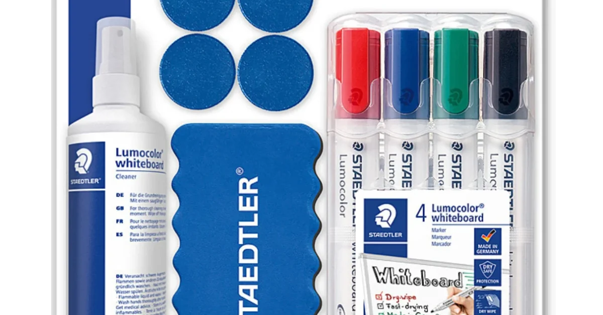 Staedtler Whiteboard Marker Basics Set | Complete Whiteboard Kit ...