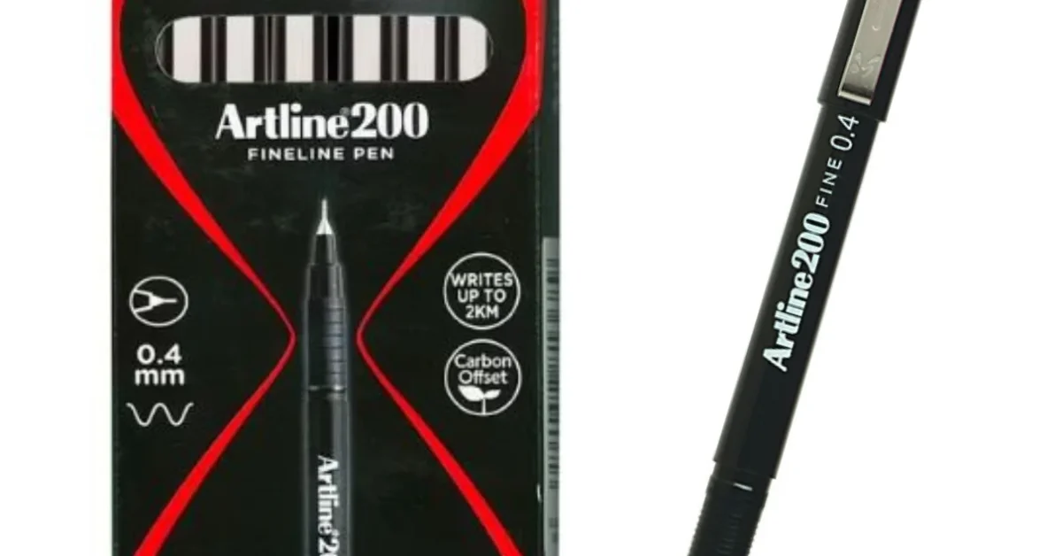 Artline 200 Fineliner Pen (0.4mm) Black (Box 12) – Inkjet Online