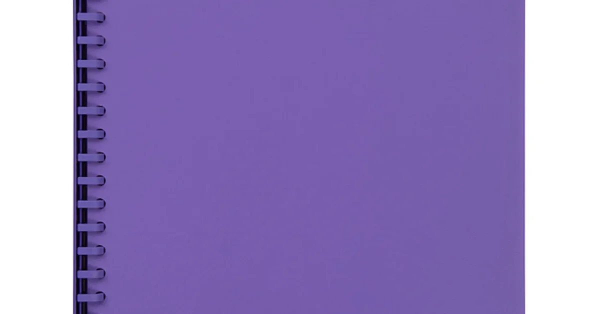 Marbig Display Book (Refillable, A4) 20 Pocket (Purple) – Inkjet Online