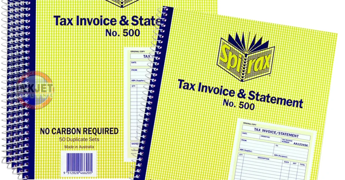 Spirax Invoice and Statement Books (No 500) Pack 5 | Inkjet Online ...