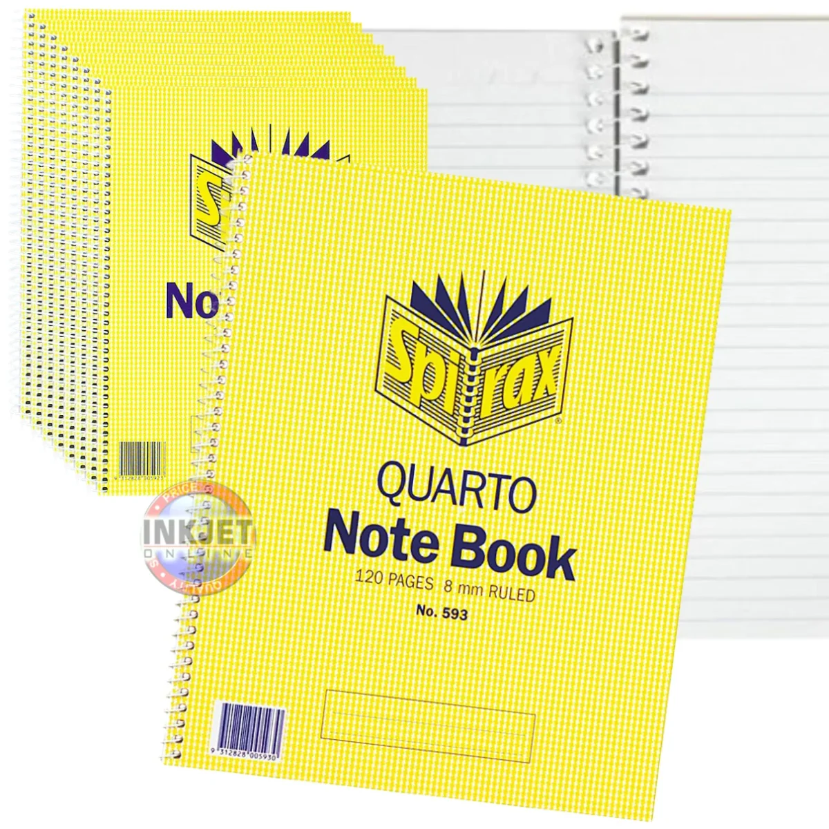 Spirax 593 Note Book (252 x 200mm) 120 Page (Pack 10) – Inkjet Online