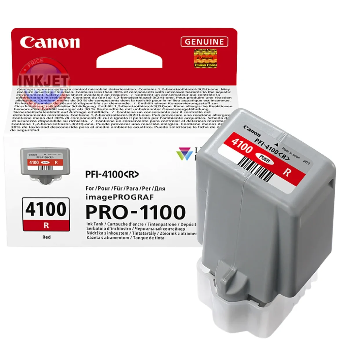 Canon PFI-4100 Red Ink Cartridge – Inkjet Online