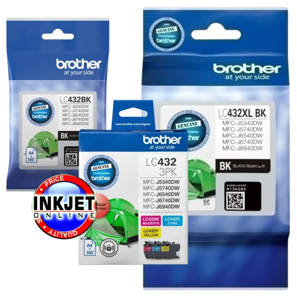 Brother MFC-J6940DW Printer Ink Cartridges — Brother LC432 /… – Inkjet ...