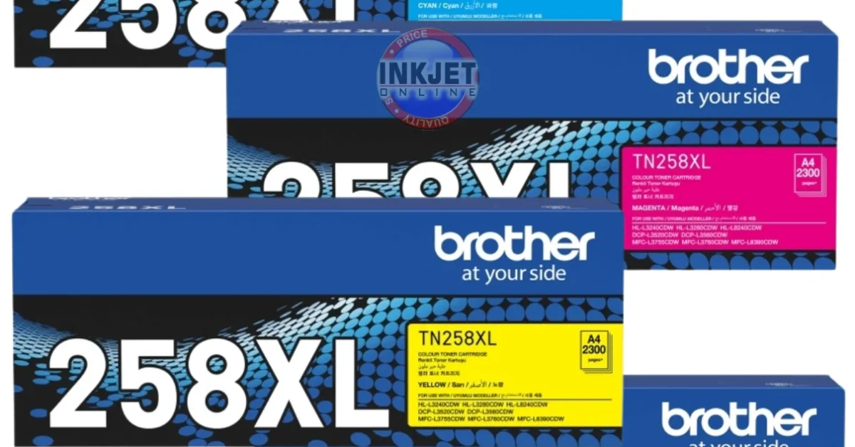 Genuine Brother TN258xl Cartridge Pack (4 x XL Toners) | Inkjet Online ...