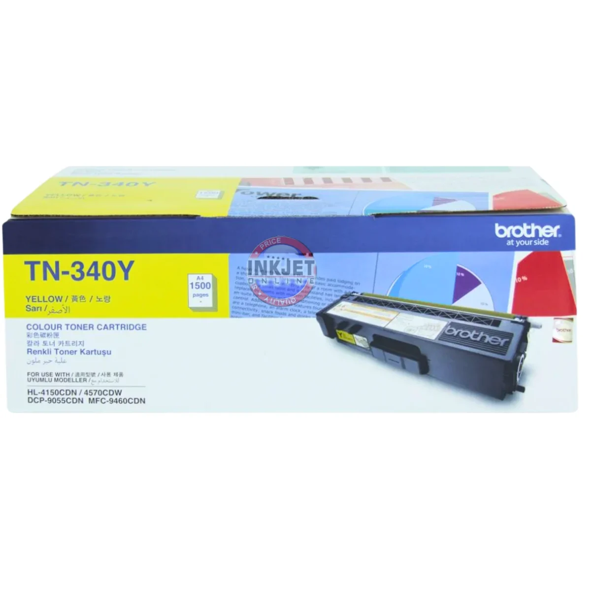 Brother TN340 Yellow Toner Cartridge – Inkjet Online