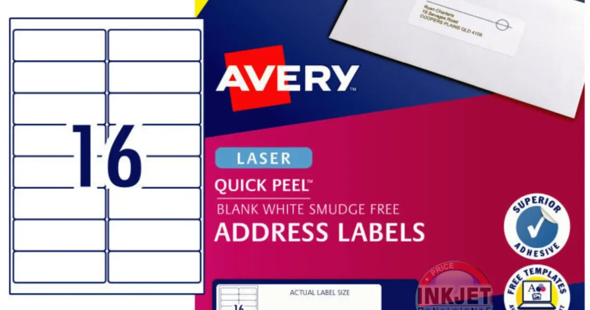 Avery Address Labels 16up – 320 Labels (Laser) | Inkjet Online – Inkjet ...