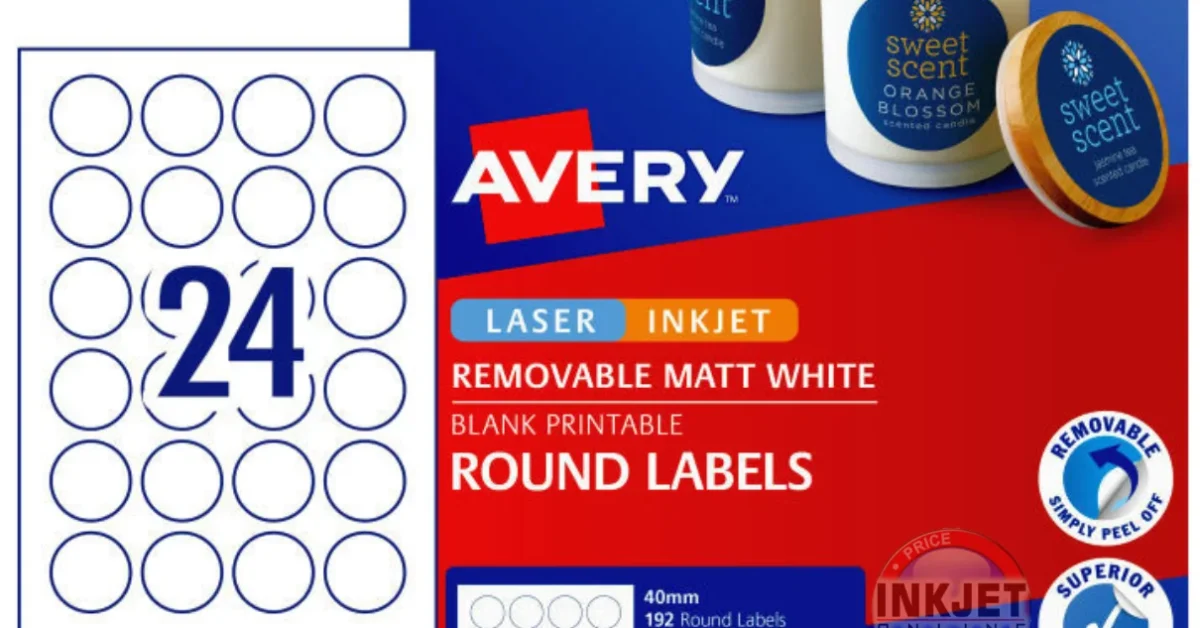 Avery Round Labels 40mm White Removable – 192 Labels | Inkjet Online ...