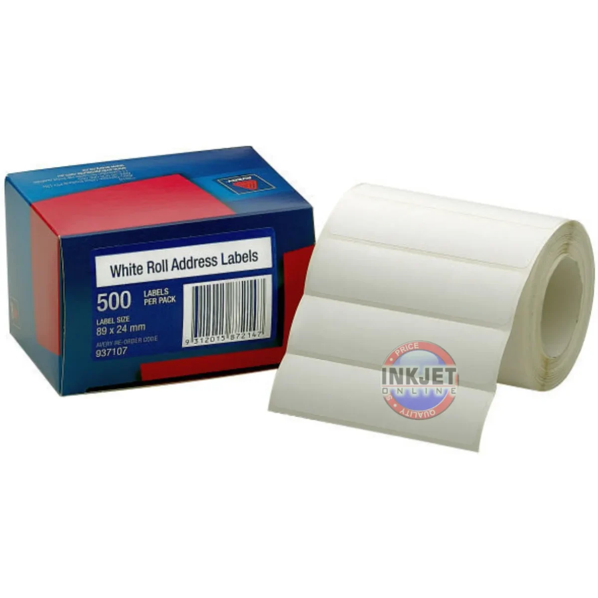 Avery 89x24mm White Roll Address Labels (Roll 500) – Inkjet Online