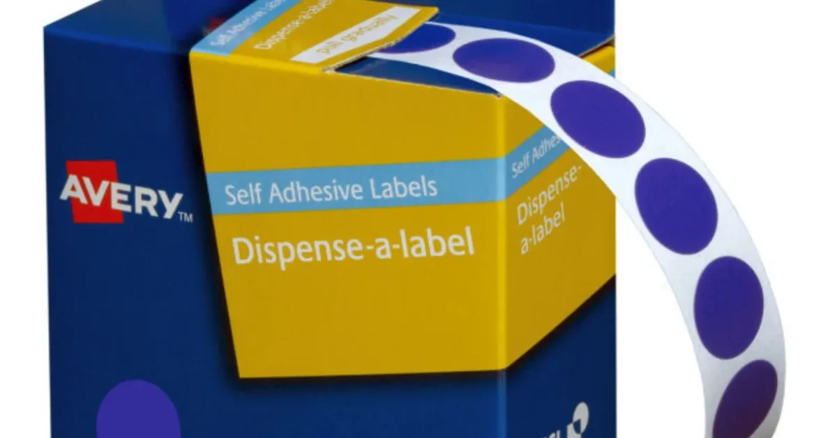 Avery Dispenser 14mm Round Dot Blue Roll 1050 labels | Inkjet Online ...