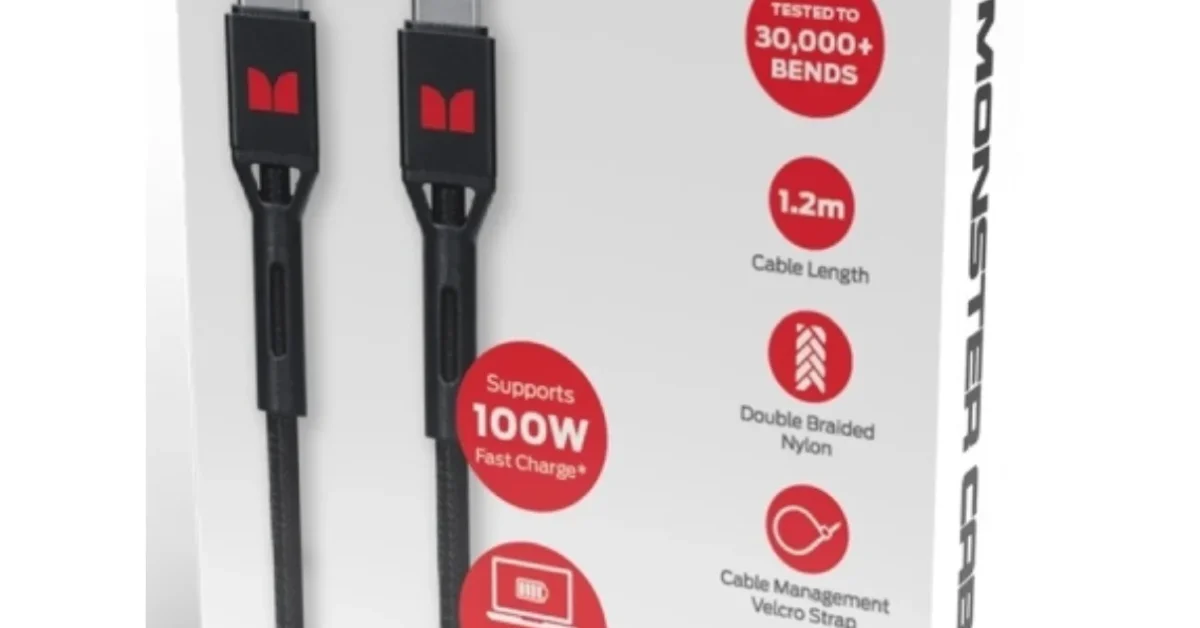Monster USB-C to USB-C Cable MT-1.2MCTOCBB – Inkjet Online