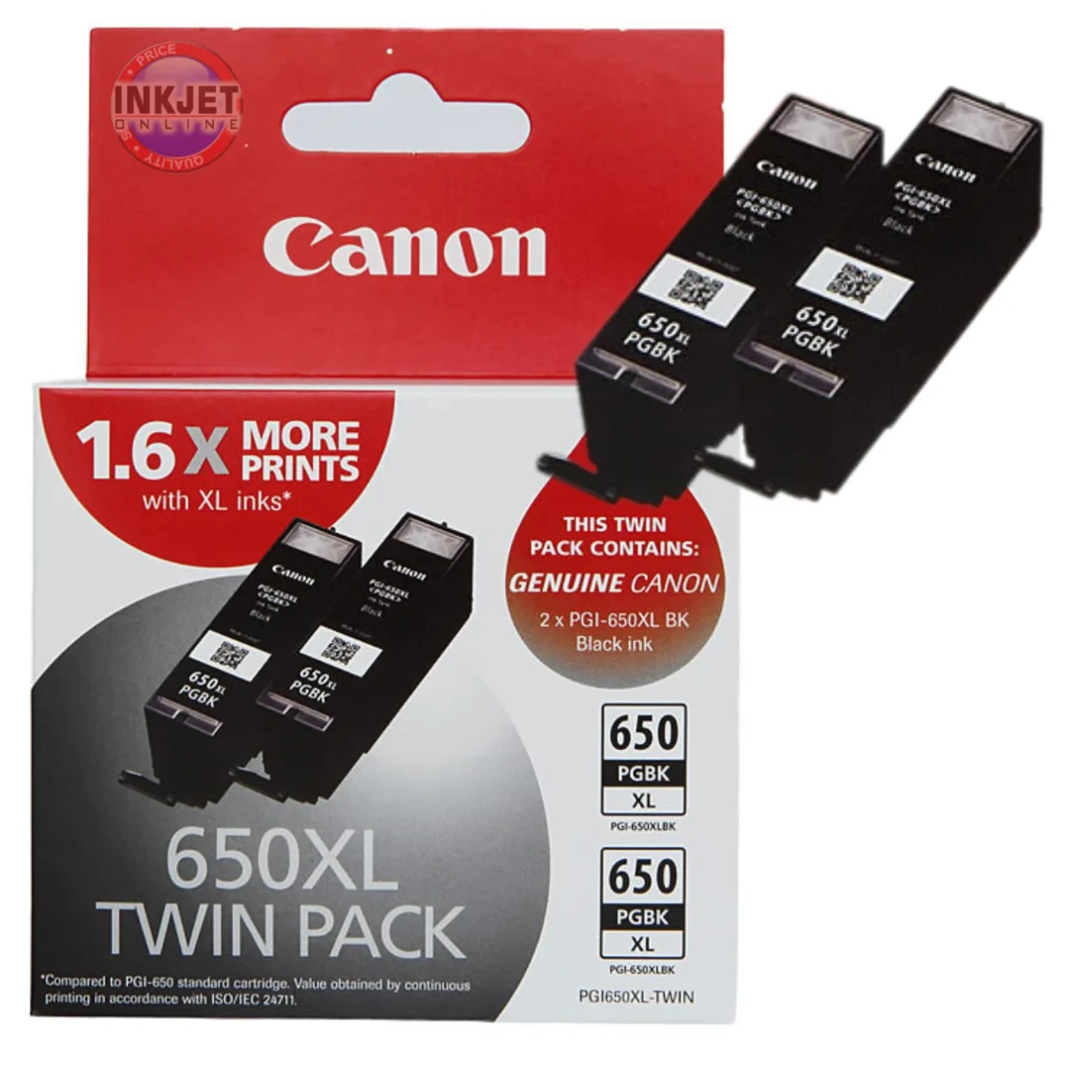 Canon PGI-650XL Black Ink Cartridge Twin Pack (2 Inks) – Inkjet Online