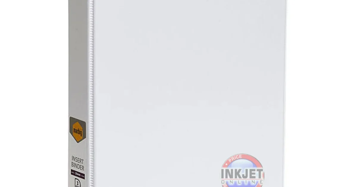 Marbig Insert Binder A4 25mm 3D White – Inkjet Online