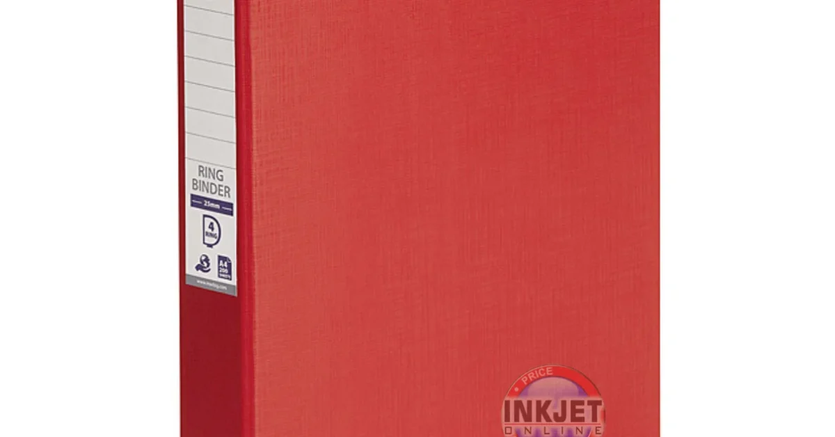 Marbig Ring Binder A4 25mm 4D PE Red – Durable & Eco-Friendly – Inkjet ...