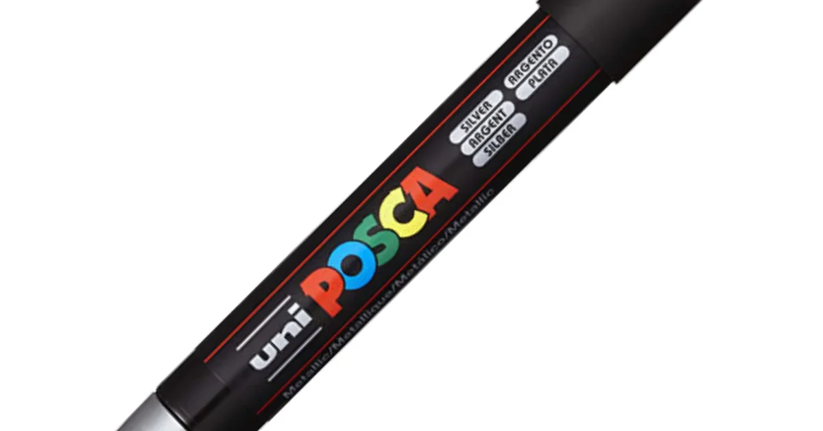 Posca PC-5M Paint Marker Medium Bullet Tip – Silver – Inkjet Online