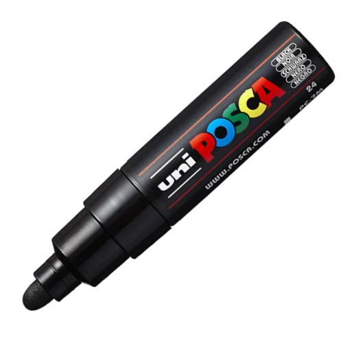 Posca PC-7M Paint Marker Bold Bullet Tip – Black – Inkjet Online